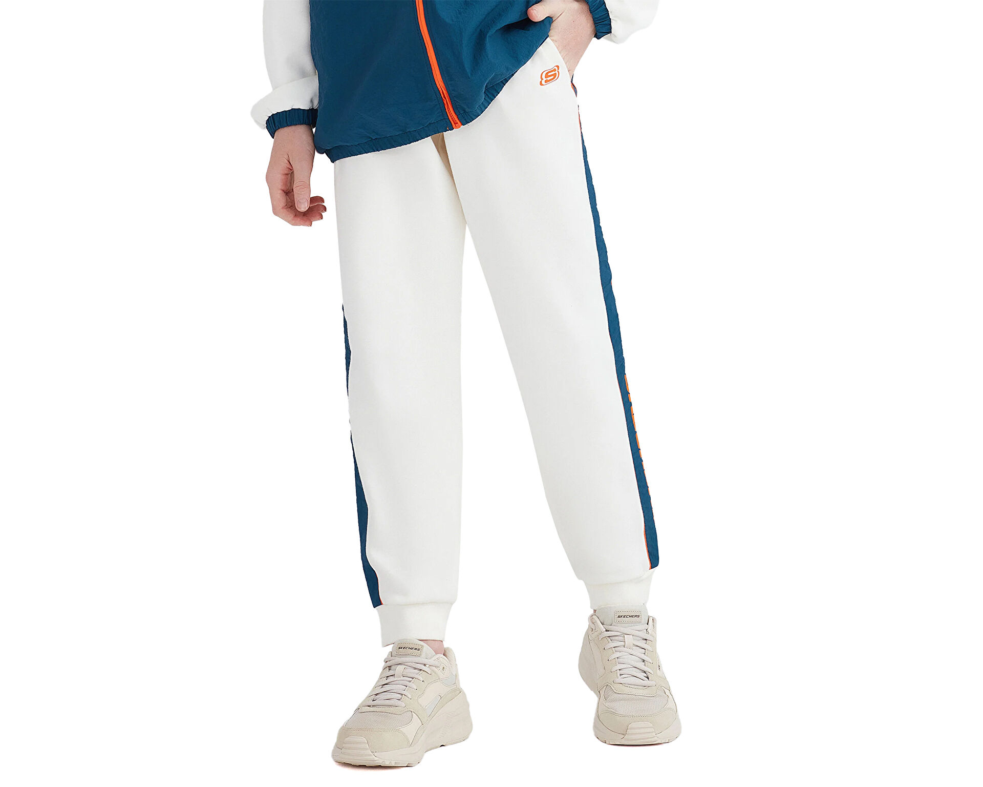 Skechers sweatpants kids white store